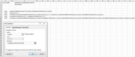 Excel Data Validation With Numbers Text Stack Overflow