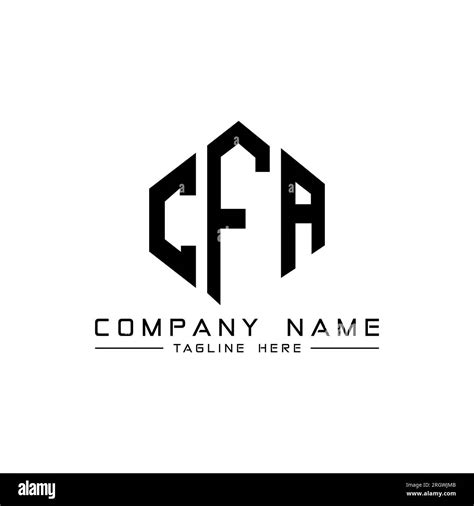 Cfa Letter Logo Design With Polygon Shape Cfa Polygon And Cube Shape