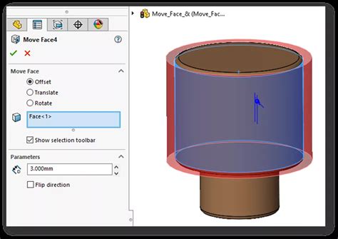 Solidworks Direct Editing Tools Move Face And Delete Face Goengineer