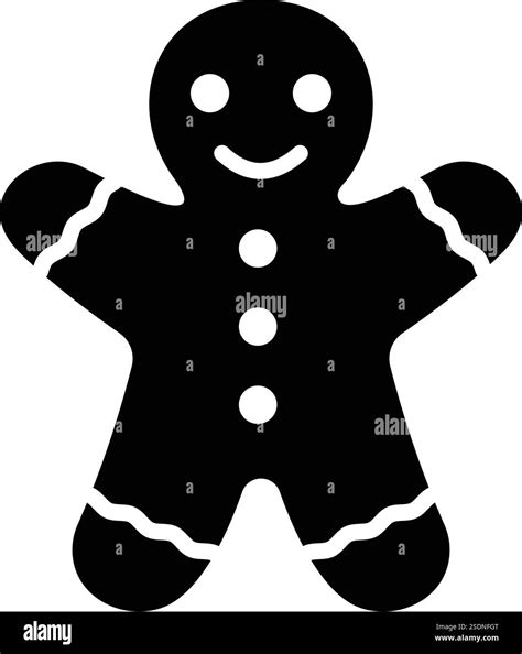 Gingerbread Man Vector Icon Design Illustration Stock Vector Image