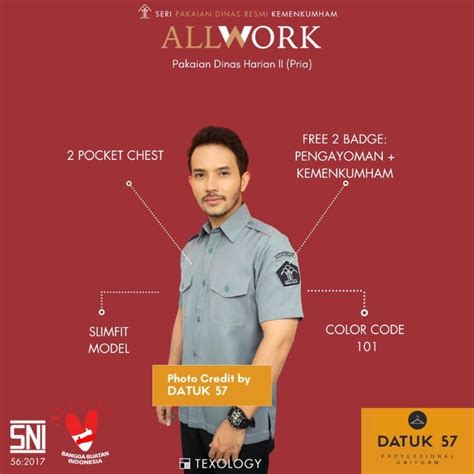 Jual Original AllWork Edition Seragam Kemeja Atasan PDH 1 PDH 2 PDH 3