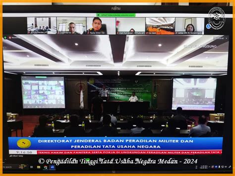 Bimbingan Teknis Virtual Oleh Ditjen Badilmiltun MA RI Pengadilan