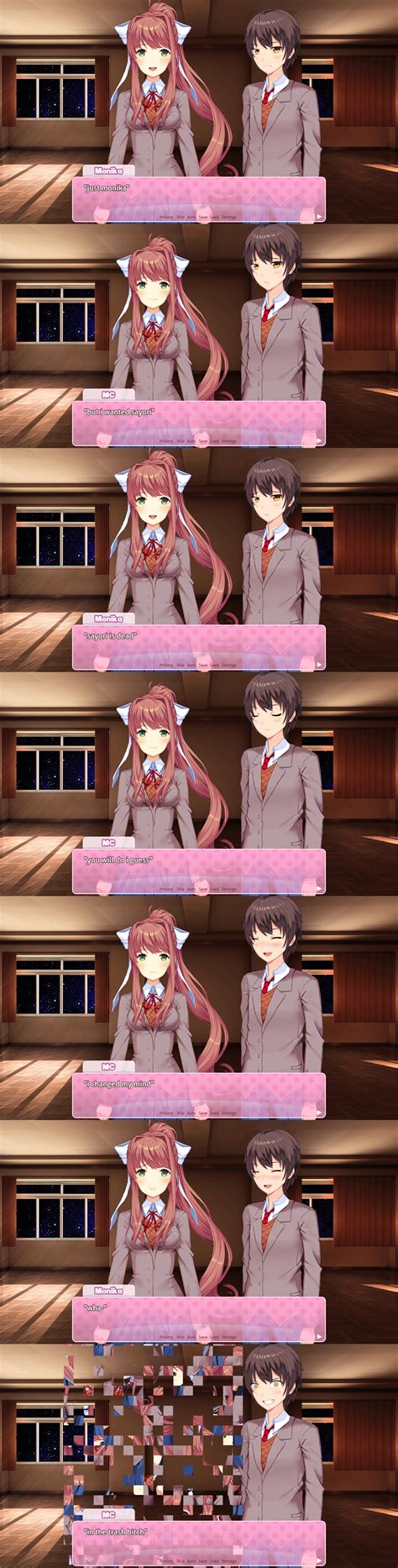 Ddlc In A Nutshell But I Made It In Doki Doki Dialog Generator Ddlc