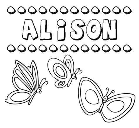 Alison Dibujos De Los Nombres Para Colorear Pintar E Imprimir