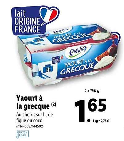 Promo Yaourt à La Grecque chez Lidl iCatalogue fr