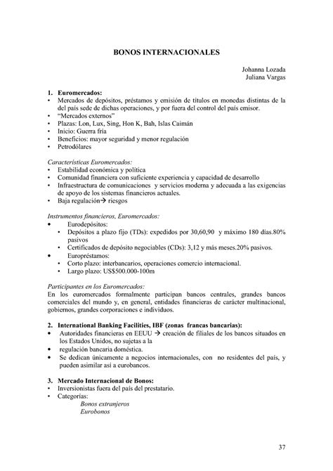 Bonos Internacionales 6 Studocu