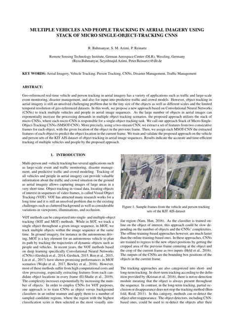 Pdf Multiple Vehicle And People Tracking In Aerial Imagery Using