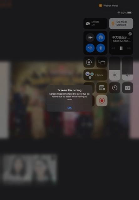 Ipad Screen Record Error Apple Community