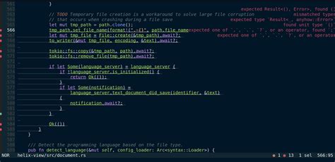 Linter Information Covers Line With Cursor · Issue 4279 · Helix Editor