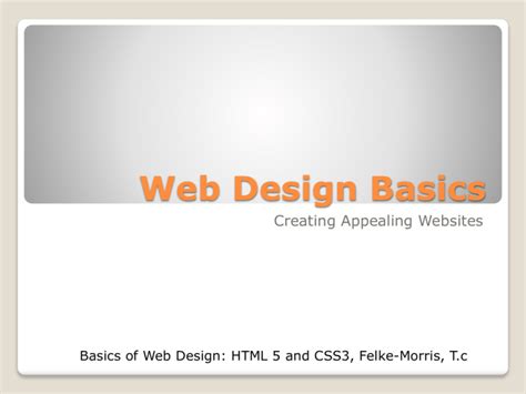 Web Design Basics