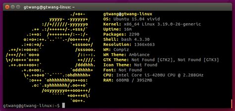 Screenfetch Linux Logo Linux Logo G T Wang