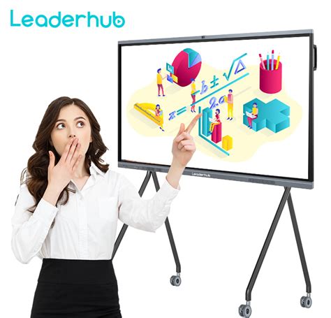 75 86 Inch Digital Interactive Whiteboard Mobile Stand Windows System Lcd Interactive Display