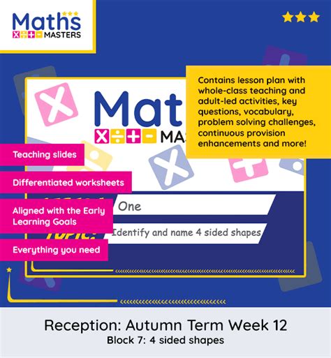 Reception Maths Autumn Week 12 Four Sided Shapes Lesson Eyfs