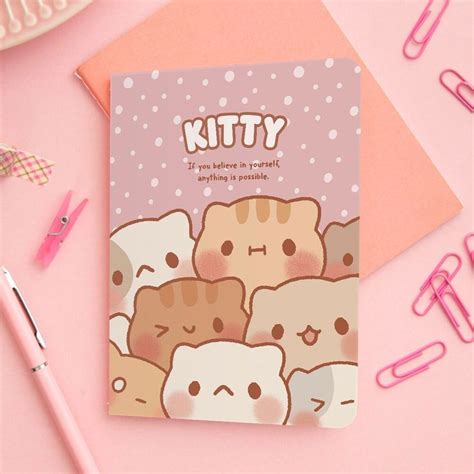 Kawaii Cat Notebook A5 Notebook Cute A5 Notebook Cute Kawaii A5