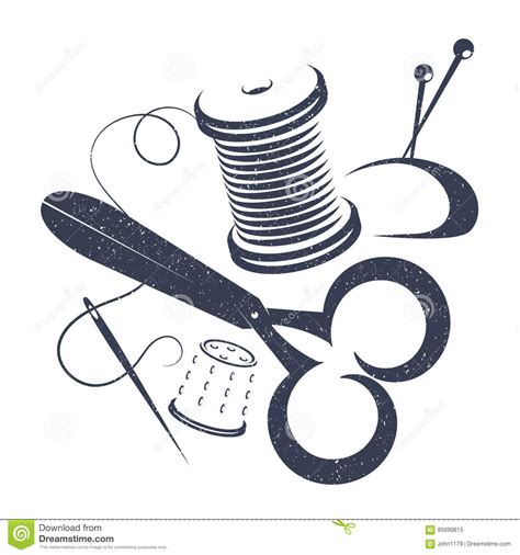 Sistema De Costura Del Vector Stock de ilustración Ilustración de