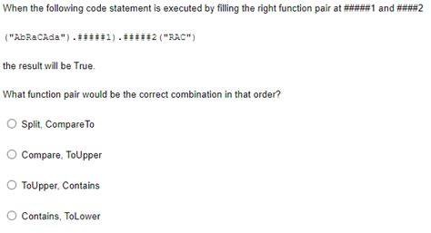 Solved When The Following Code Statement Is Executed By Chegg Com