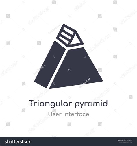 Triangular Pyramid Outline Icon Isolated Line Stock Vector Royalty Free 1383579857 Shutterstock