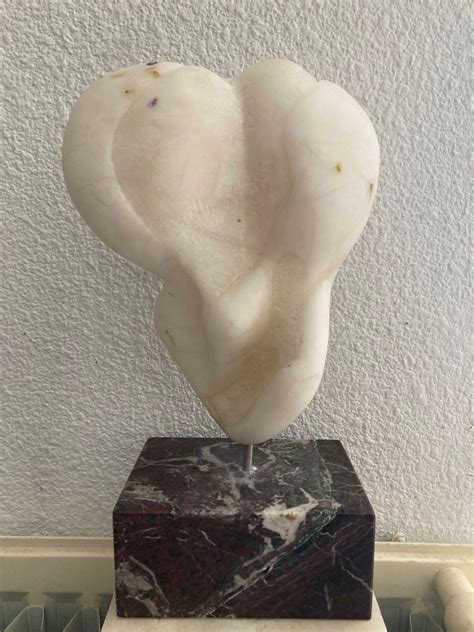 Proantic White Marble Sculpture 1950s