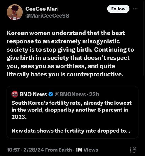 Women In Misogynistic Countries Refusing To Give Birth Do You Think