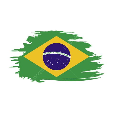 白色透明背景上程式化的巴西國旗 巴西国旗刷 巴西 巴西國旗向量圖案素材免費下載，png，eps和ai素材下載 Pngtree