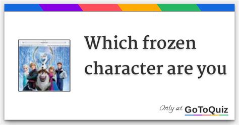 Which Frozen Character Are You