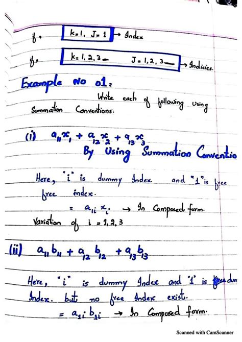 Solution Tensor Analysis Math Hand Written Class Notes Studypool