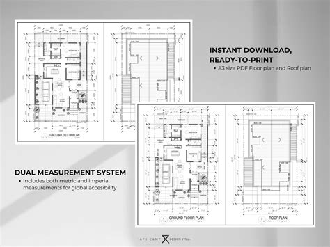 Two Bedroom Bungalow House Architectural Plan Kitchen 2 Baths Lanai