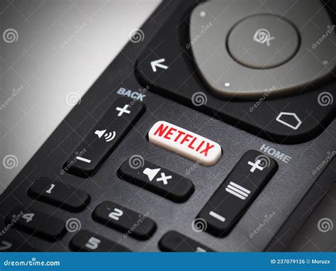 Netflix Shortcut Key Button On TV Remote Controller Editorial Photo