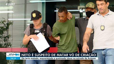 Suspeito de matar esquartejar e carbonizar idosa de 70 anos dá três