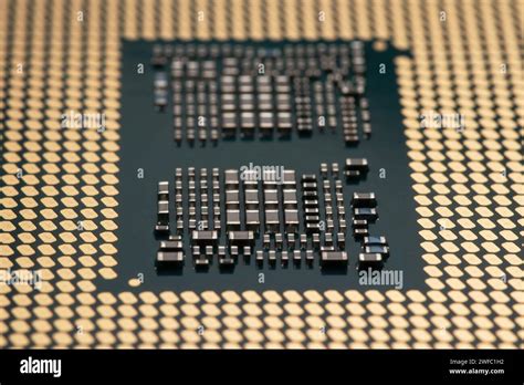 Cpu Gold Pins Microchip Processor Computer Component Technology Macro