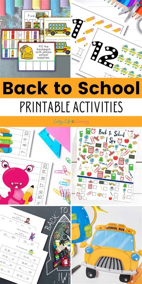 Back To School Printable Activities