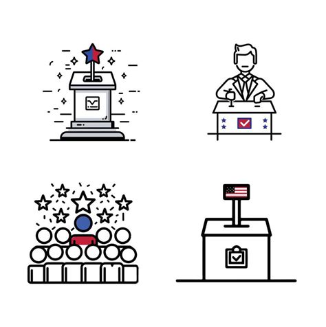 Voting And Election Icons Set 48451625 Vector Art At Vecteezy