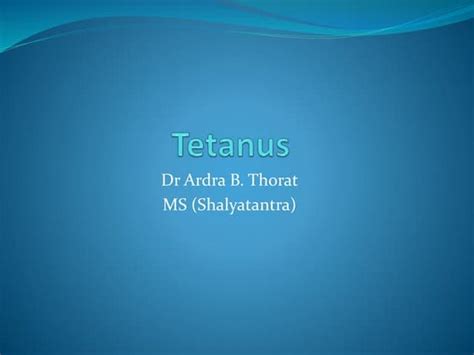 Tetanus Antitoxin Apa Ppt