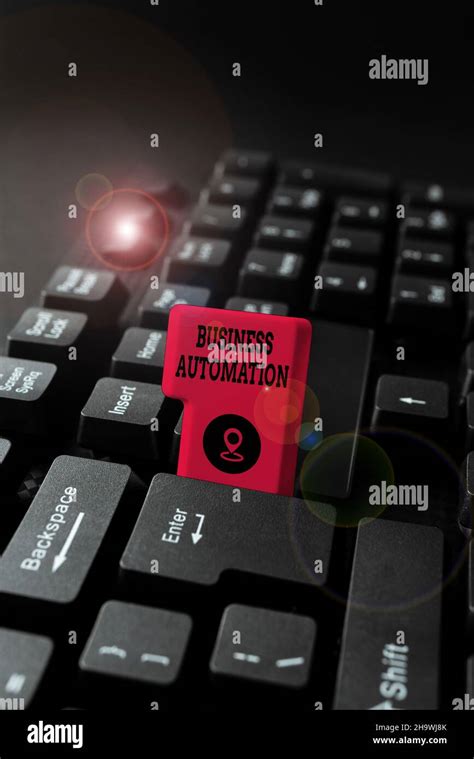 Conceptual Caption Business Automation Business Showcase For Digital Transformation Streamlined