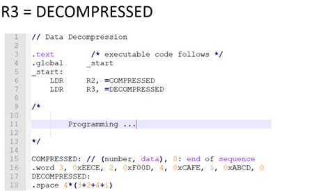 Design The Program To Decompress The Data Sequence