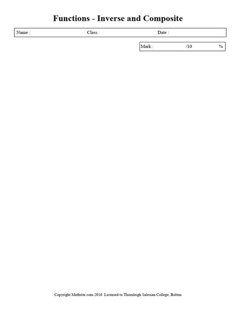 Functions Inverse And Composite 2 Pdf