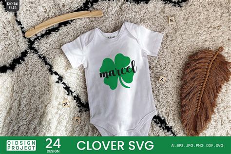 Clover Svg Bundle Shamrock Clover Svg Clover Leaf Svg By Qidsign