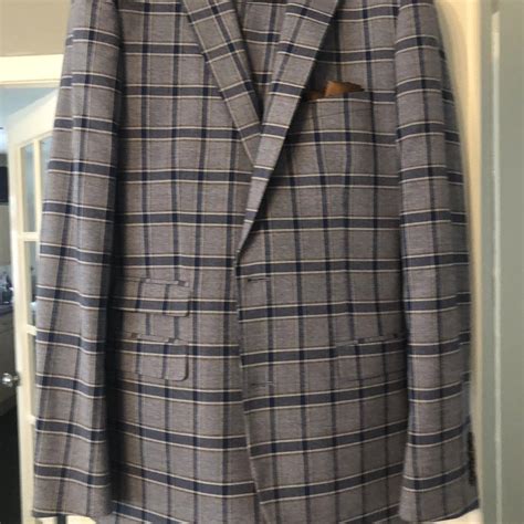 Slater Menswear Suits Checked Suit Jacket 38r Depop