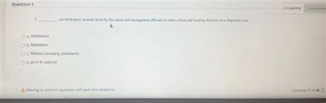 Solved Question 125 ﻿points1 ﻿are Third Party Neutrals
