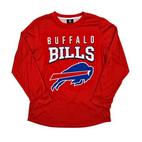 Buffalo Bills Wordmark With Big Logo Red Long Sleeve The Bflo Store