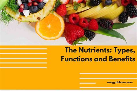 The Nutrients Types Functions And Benefits Arogya Bhava