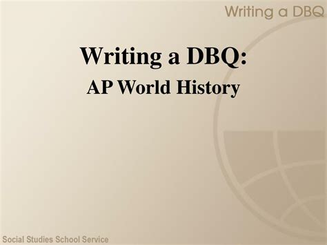 Ppt Writing A Dbq Ap World History Powerpoint Presentation Free Download Id 3927445