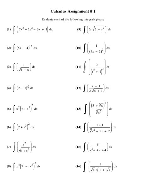 Ap Calculus Worksheets