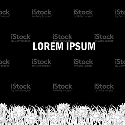 목초지 데일리 스위니프 패턴 에 블랙 로렘 입섬 배경 미술 디자인 스톡 벡터 일러스트 0명에 대한 스톡 벡터 아트 및 기타