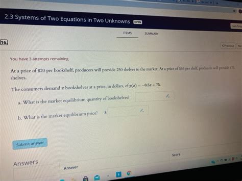 solved 2 3 systems of two equations in two unknowns open