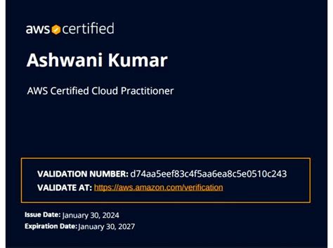Ashwani Kumar On Linkedin Aws Cloudcomputing Certificationachieved Awsclf02