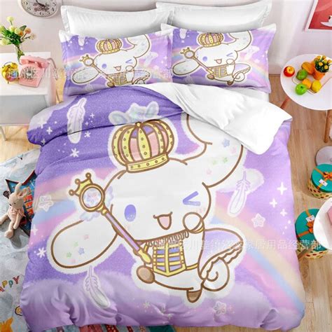 Cinnamoroll Duvet Kawaii Cartoon Bedding Set Twin Queen Etsy
