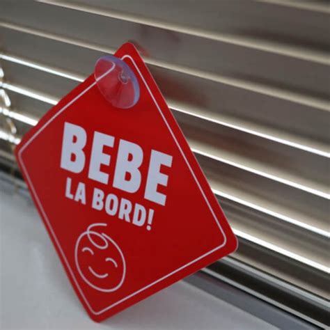 Знак с вендуза Baby on board, предупредителен стикер за кола baby on ...