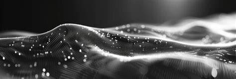 Premium Photo Monochrome Abstract Wave Of Tiny Dots