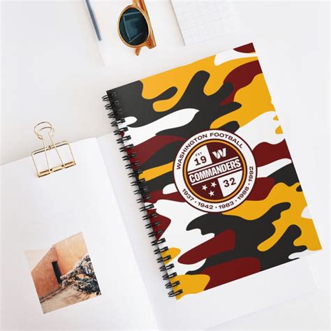 Washington Commanders Spiral Notebook Ruled Line Washington Commanders